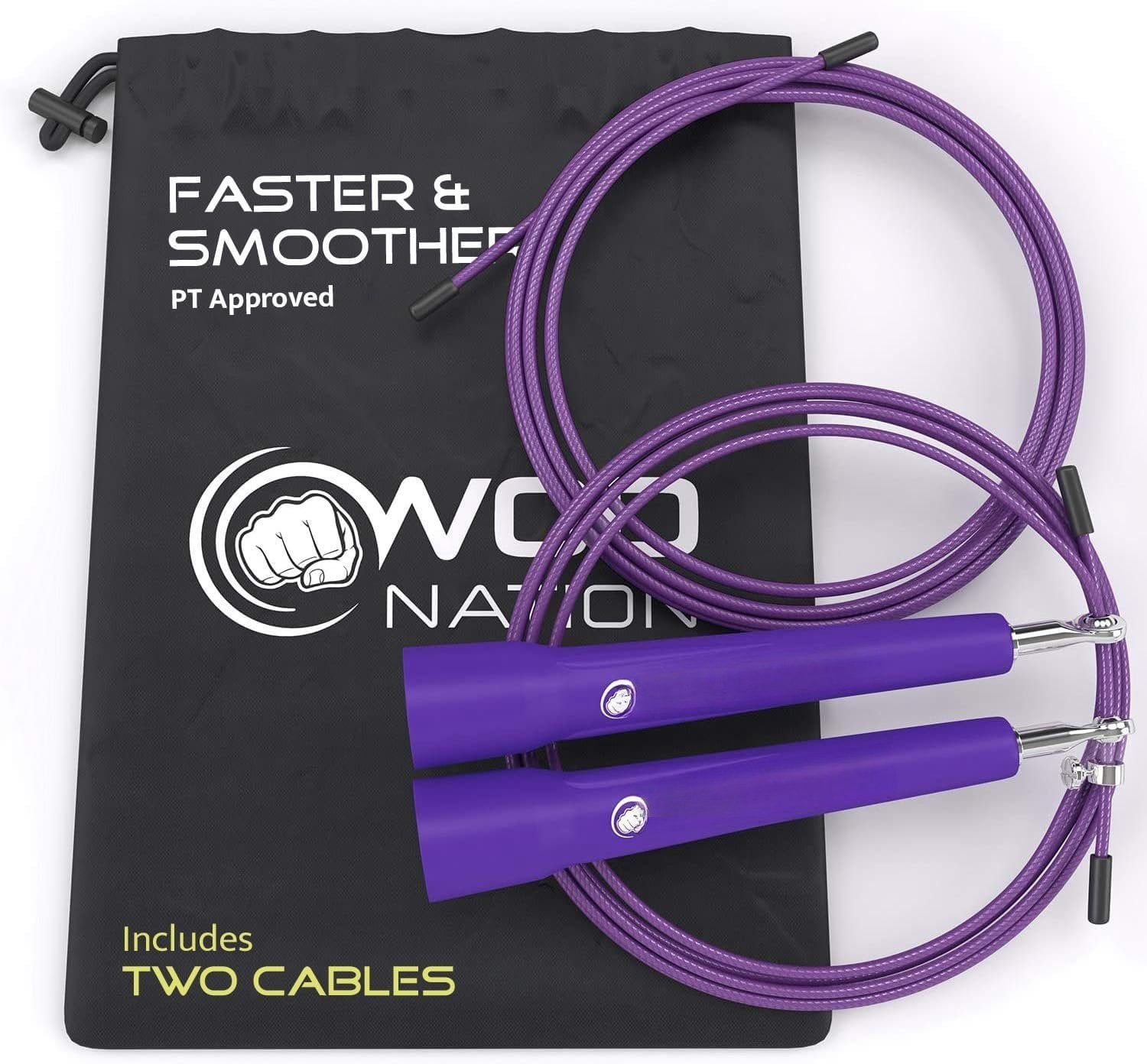 Adjustable Speed Jump Rope For Men, Women & - Blazing Fitness Skipping ...