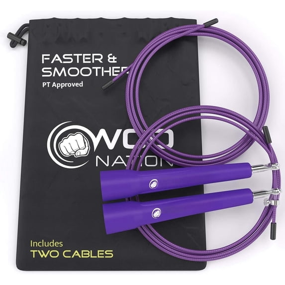 Adjustable Speed Jump Rope For Men, Women & - Blazing Fitness Skipping ...