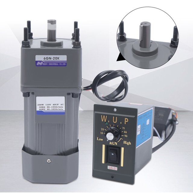 Adjustable Speed Motor AC Gear Motor Reversible 110V 200W 20K ...