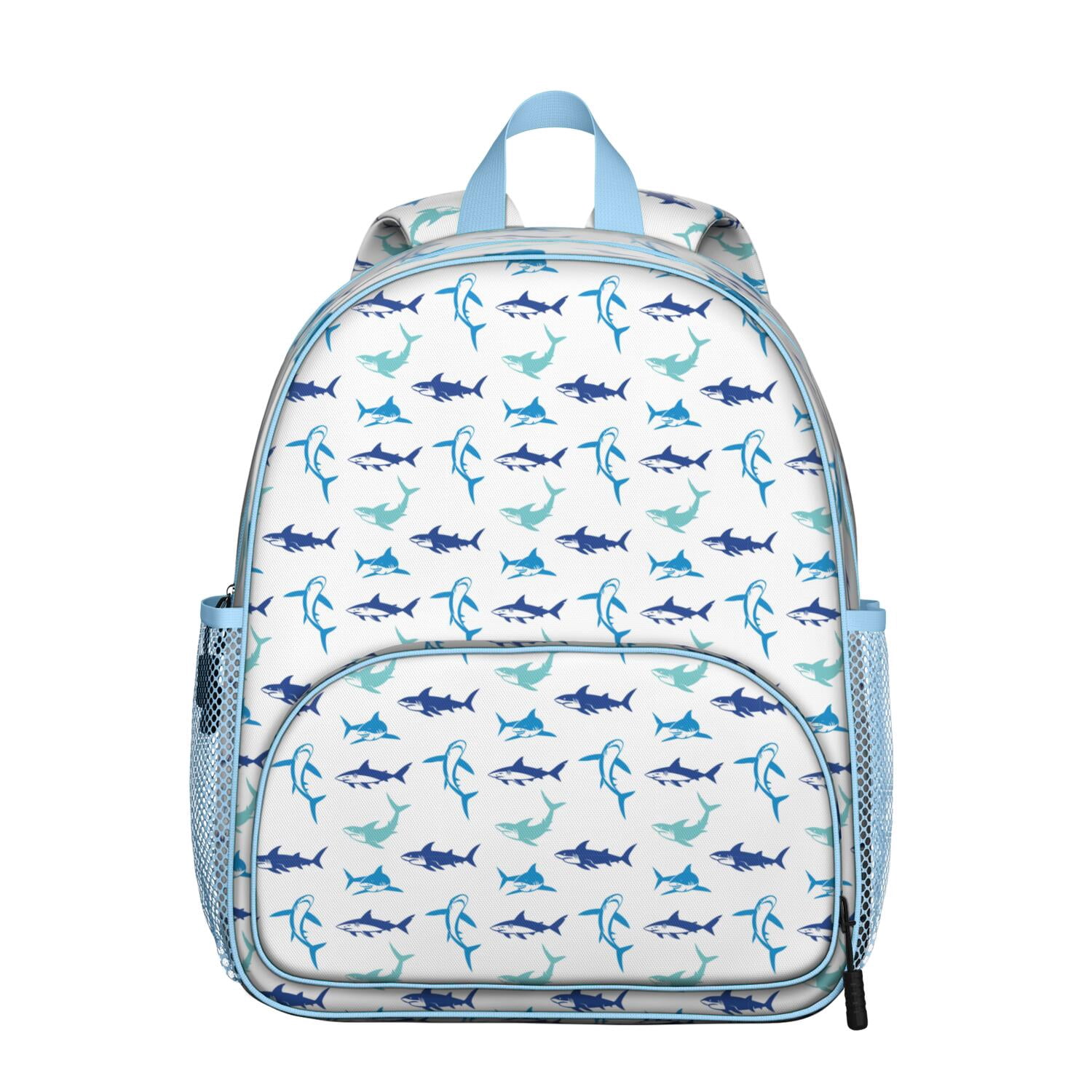 Adjustable Spine-Friendly Backpack - Cute Baby Shark & Watercolor Ocean ...