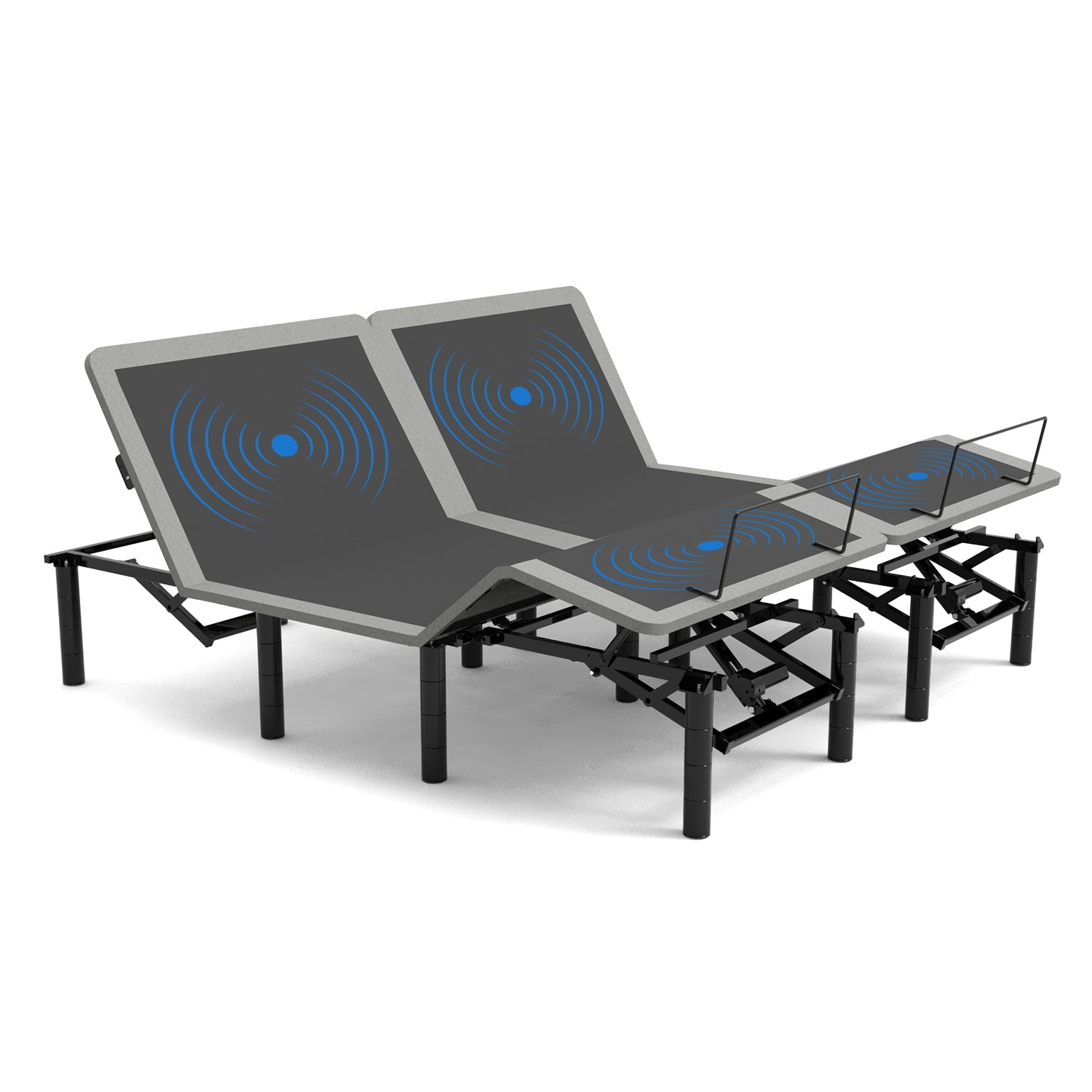 Adjustable Split King Bed Frame with Massage Wireless Remote USB Ports ...