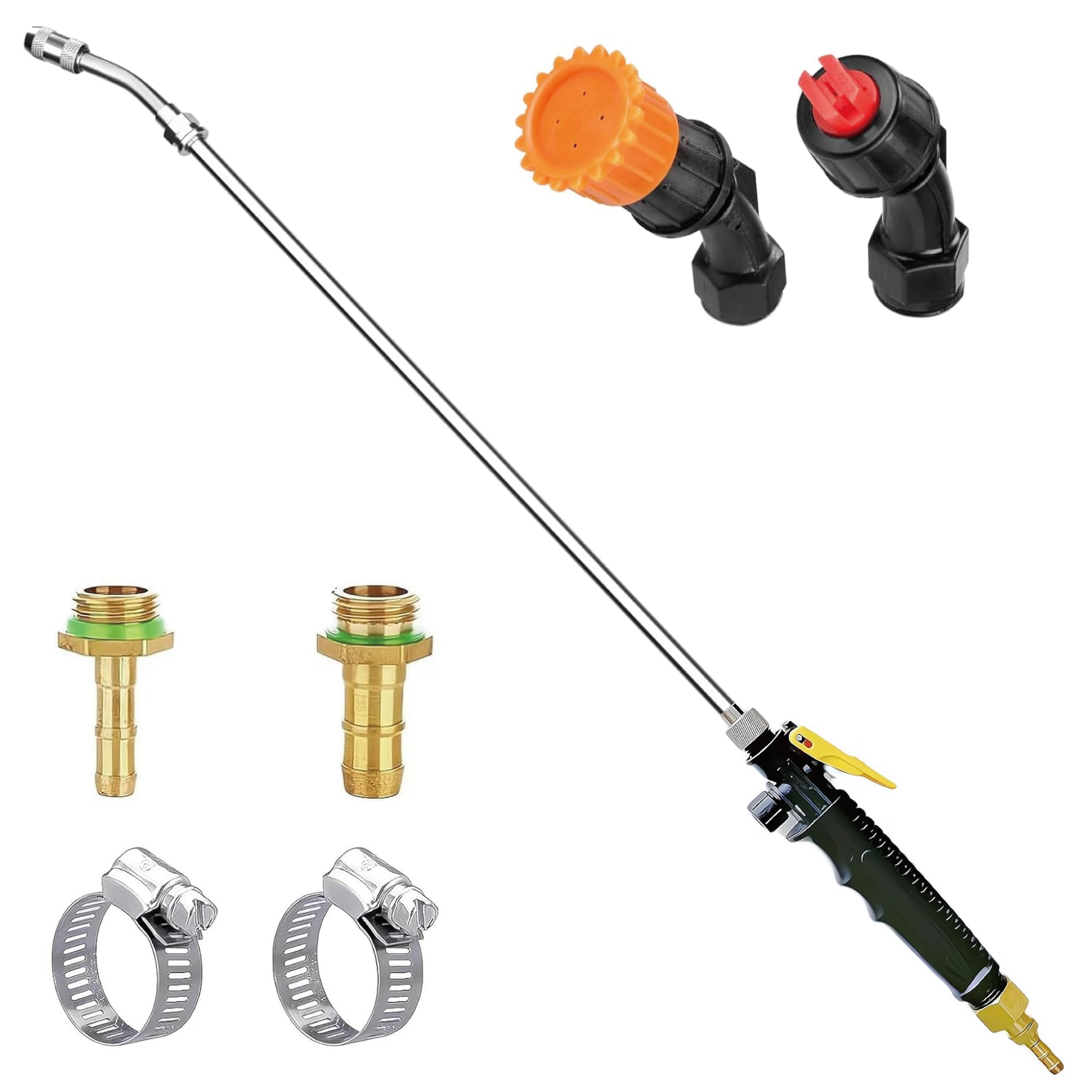 Adjustable Sprayer Wand Stainless Steel, 3 Nozzle Types, Fan Nozzle ...