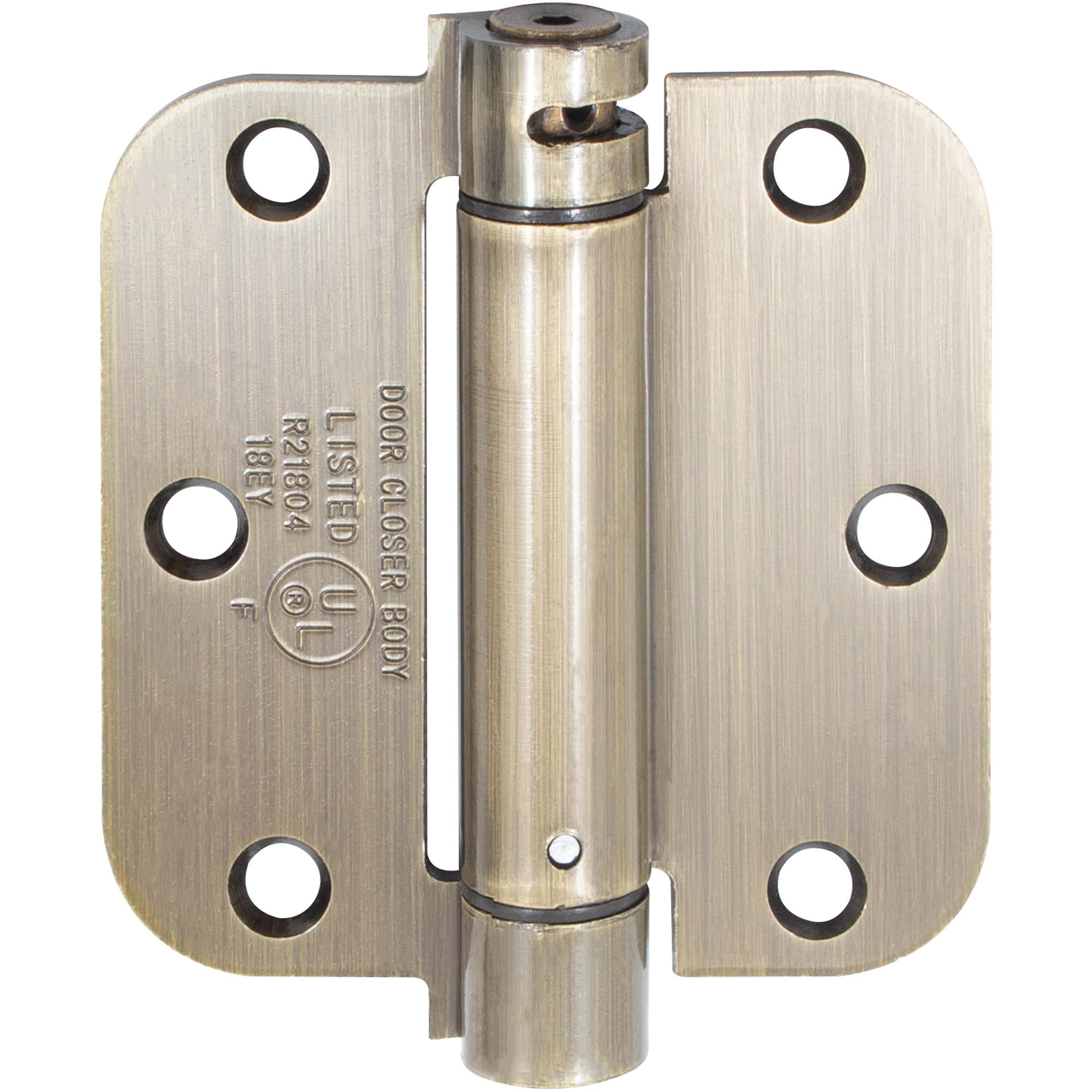 Adjustable Spring Hinge, 3-1/2 Inches, 5/8" Radius Corner, Antique ...