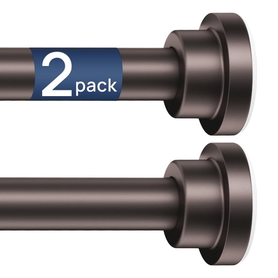 Adjustable Spring Tension Curtain Rods Bronze 32-78" 2 Pack Stainless ...