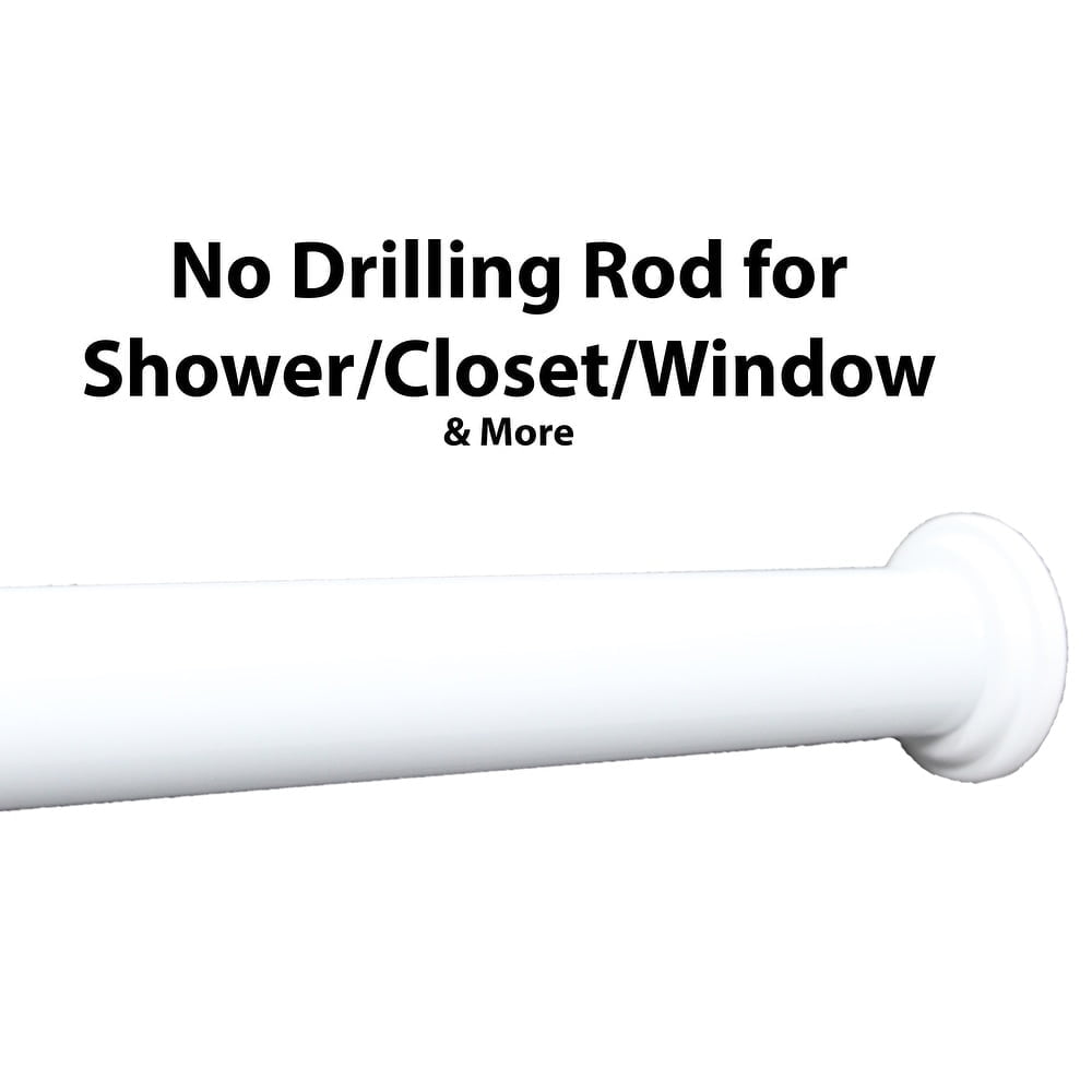 Adjustable Spring Tension Curtain Window Rod No Drilling No Tool Needed ...