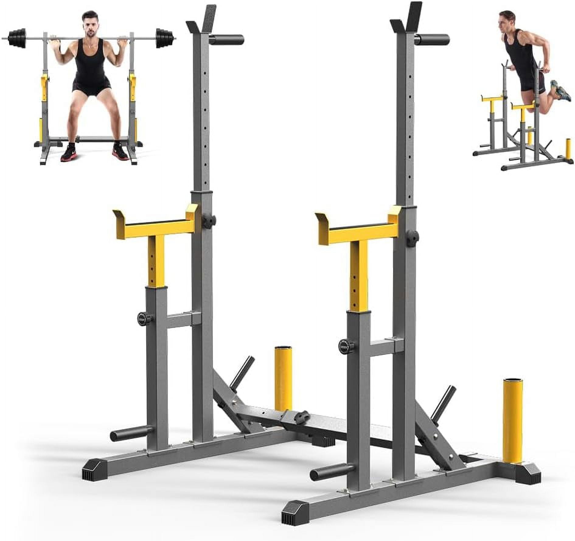 Adjustable Squat Rack,Multi-Function Barbell Rack for Weight Lifting ...