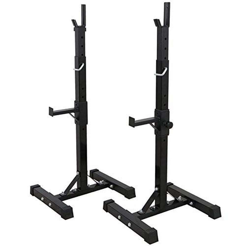 Adjustable Squat Rack Pair 41"-66" Sturdy Steel Barbell Bench Press ...