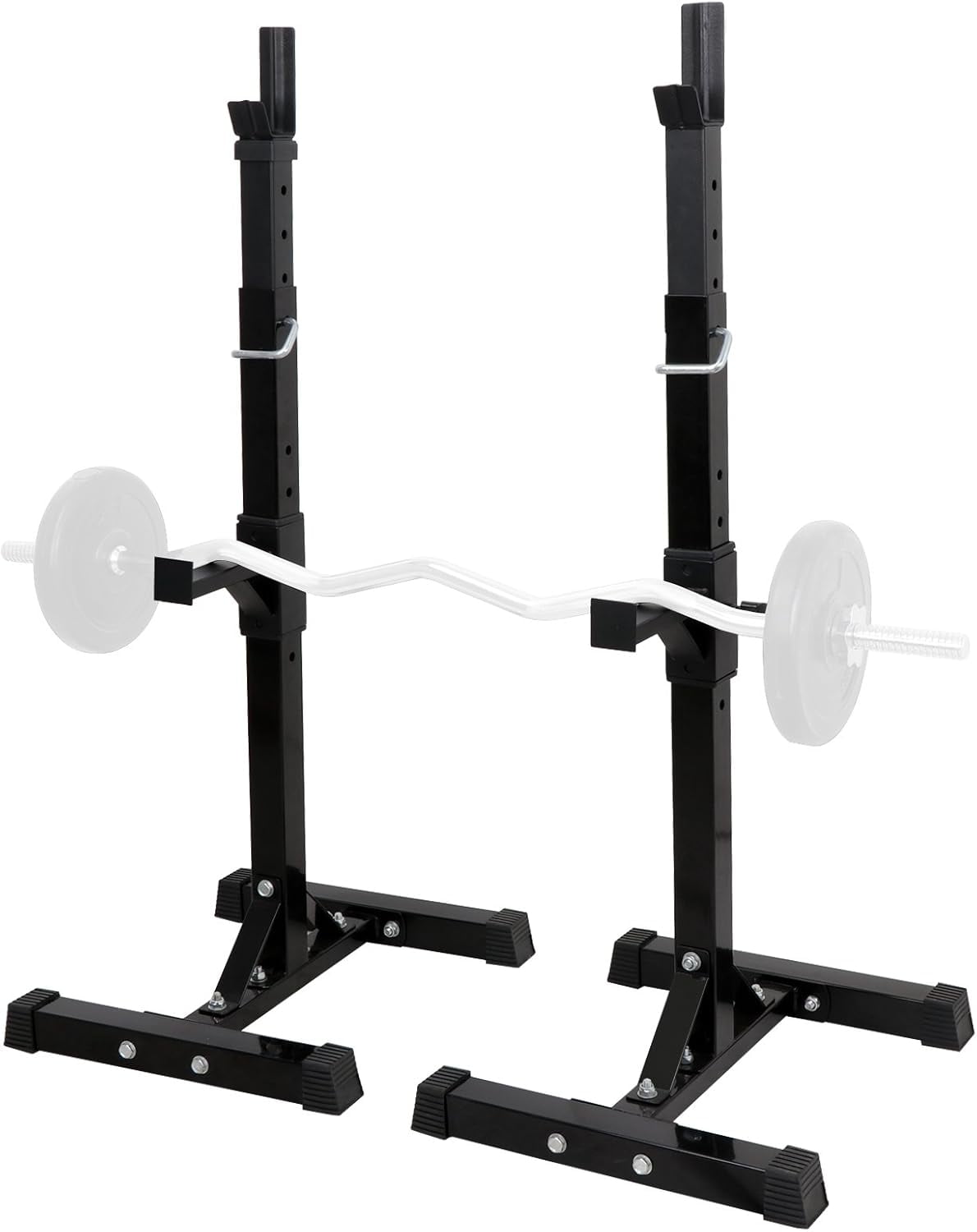 Adjustable Squat Rack Stand Barbell Bench Press Stands Rack Push Up 40 ...