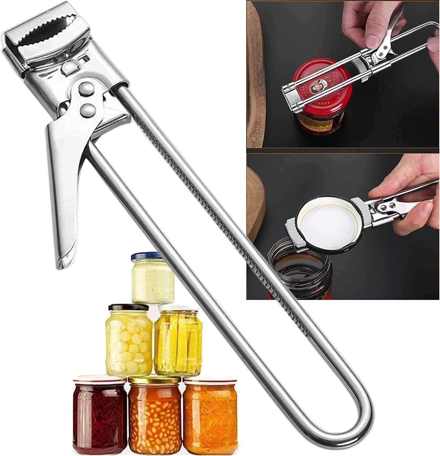 Adjustable Stainless Steel Can Opener, Jar & Bottle Opener, Manual ...