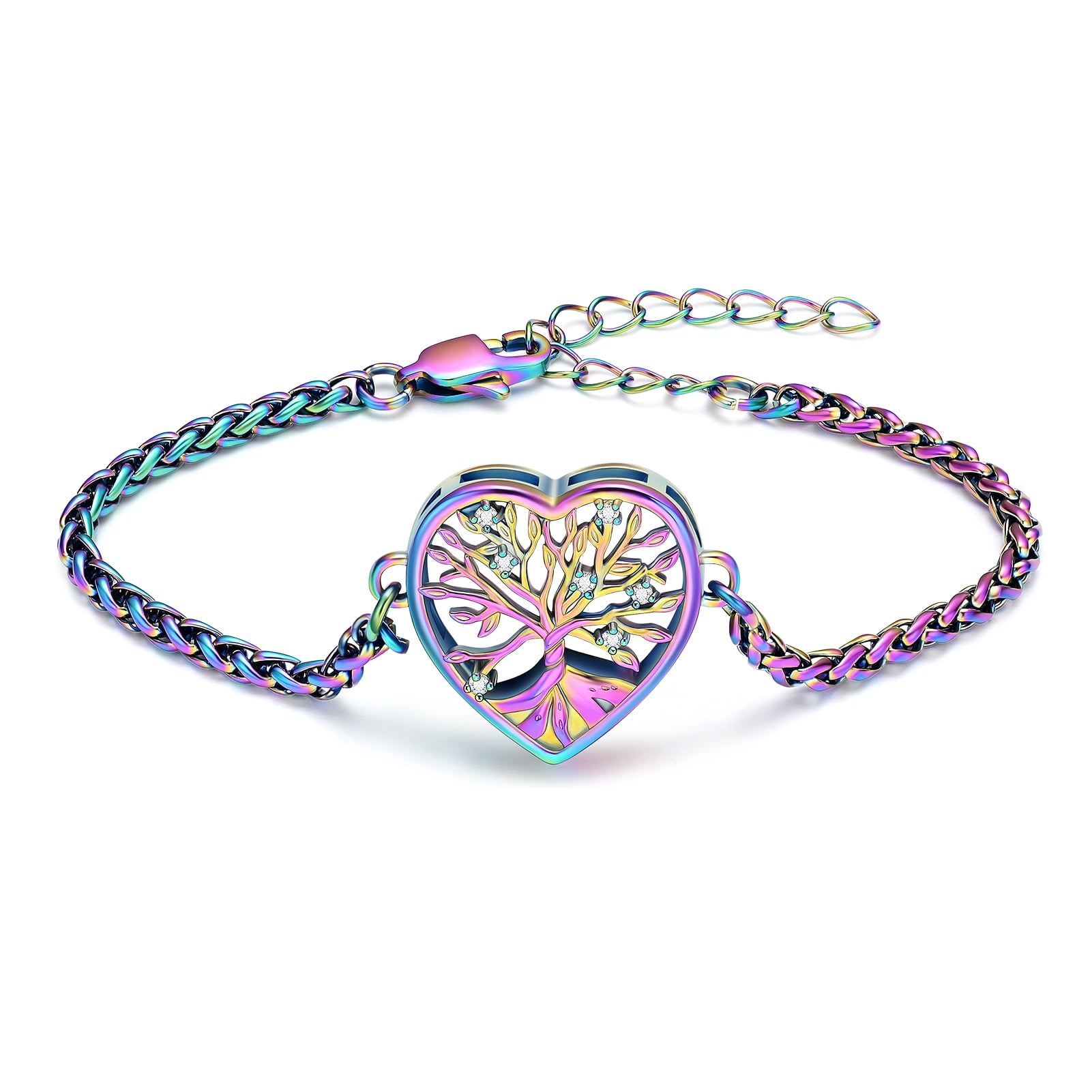Adjustable Stainless Steel Chain Link Women's Bracelet Cremation ...