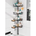 Adjustable Stainless Steel Corner Bathroom Organizer 25-114.2 Inches ...