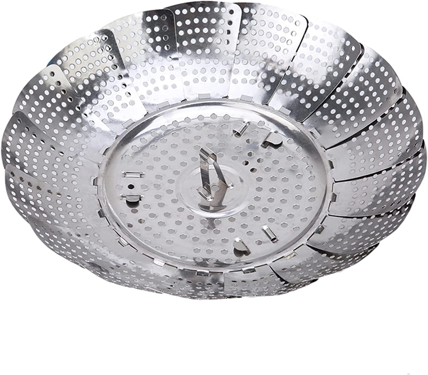 Adjustable Stainless Steel Folding Vegetable Steamer for Food Cooking ...