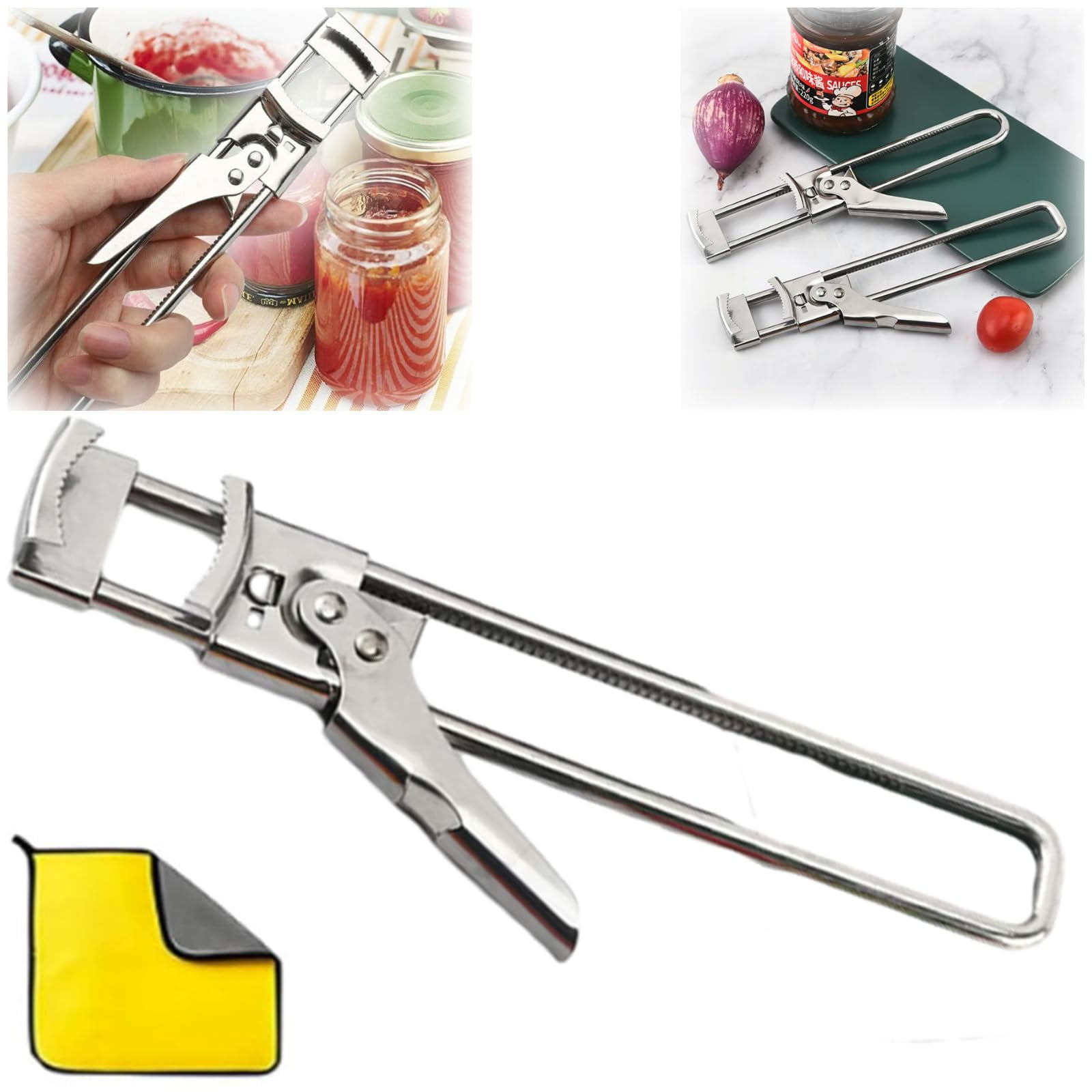Adjustable Stainless Steel Jar Opener, Adjustable Jar And Bottle Opener ...