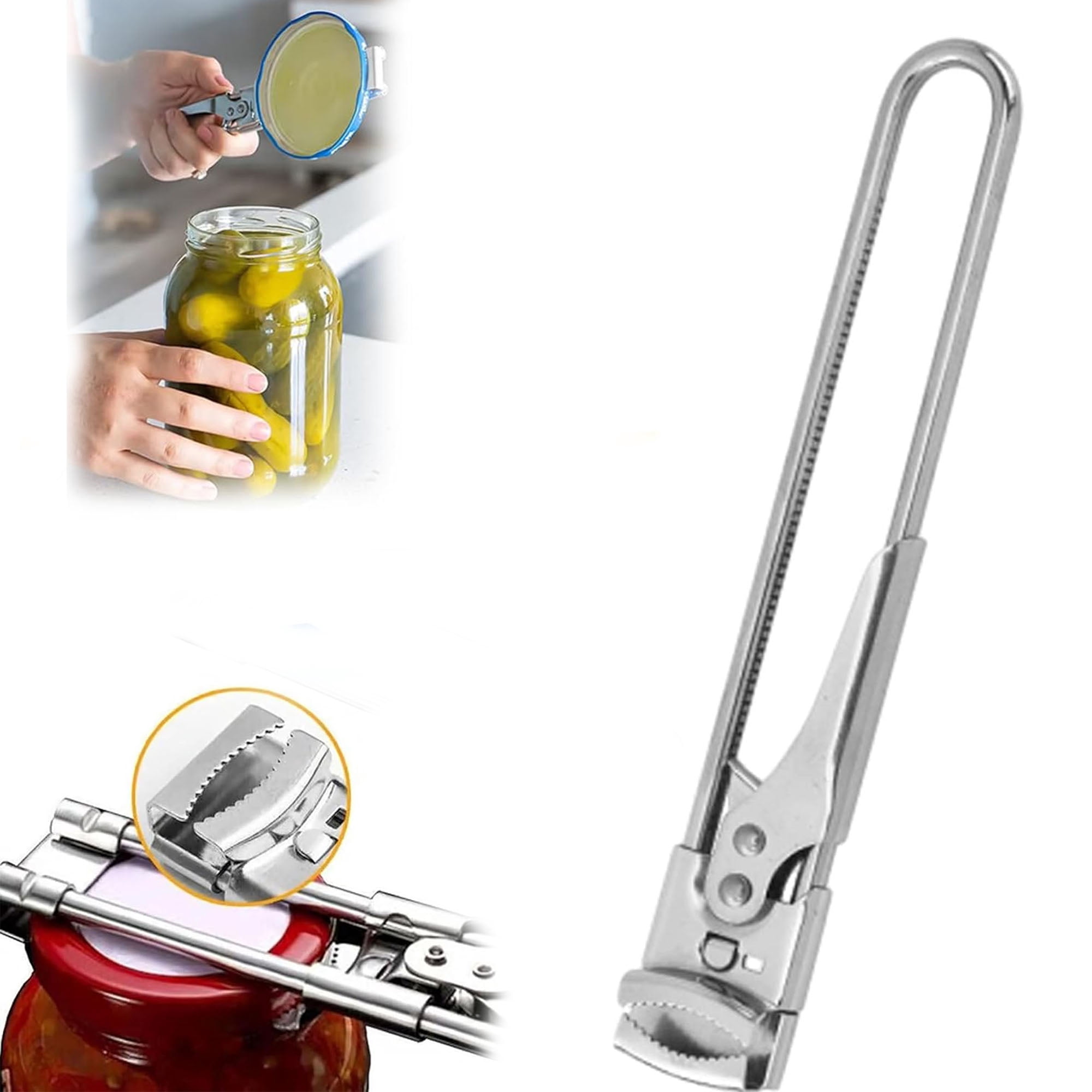 Adjustable Stainless Steel Jar Opener, Adjustable Jar & Bottle Opener ...