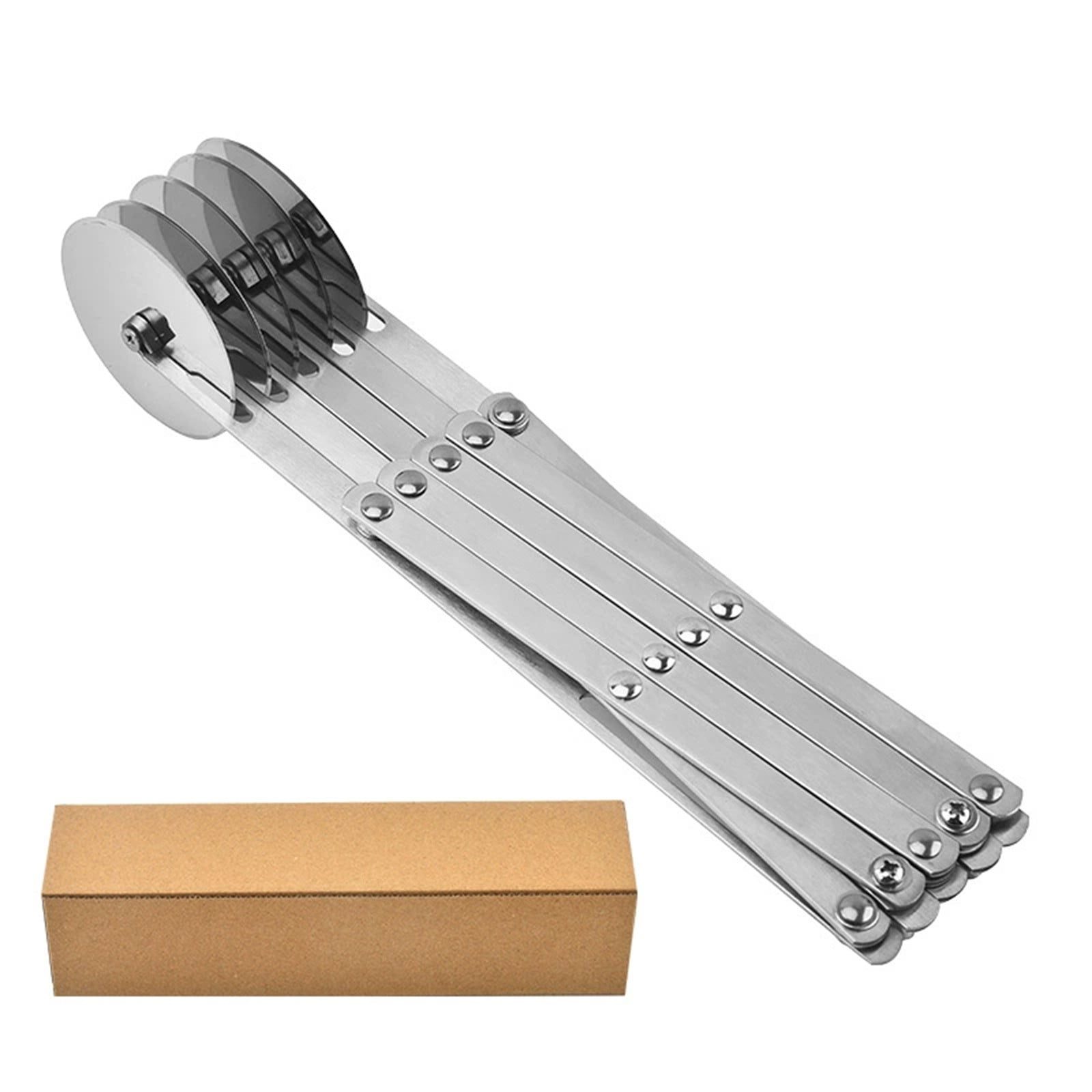 Adjustable Stainless Steel Multi-Wheel Pastry Cutter with 5 Blades for ...