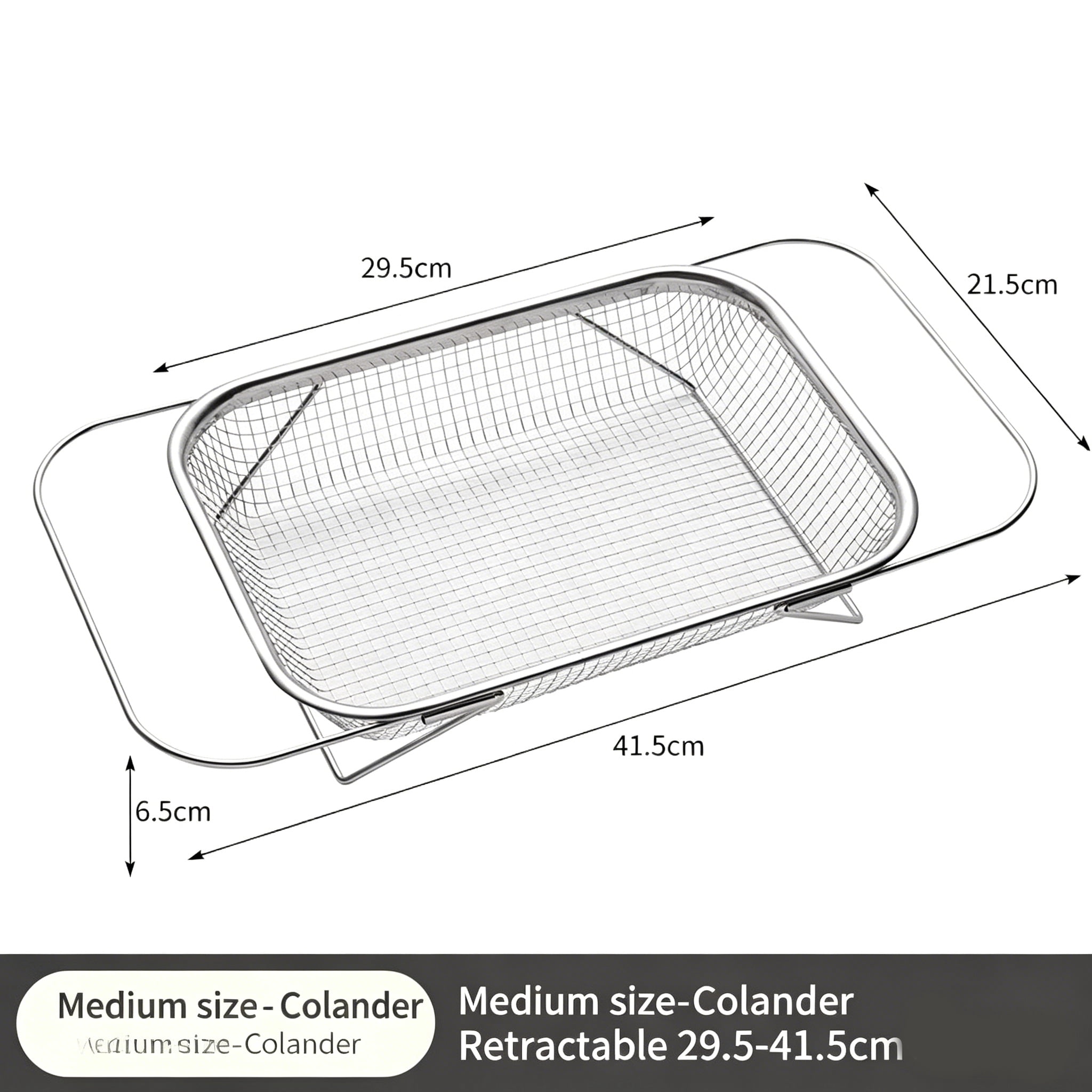 Adjustable Stainless Steel Sink Drain Basket, Expandable Over-the-Sink ...