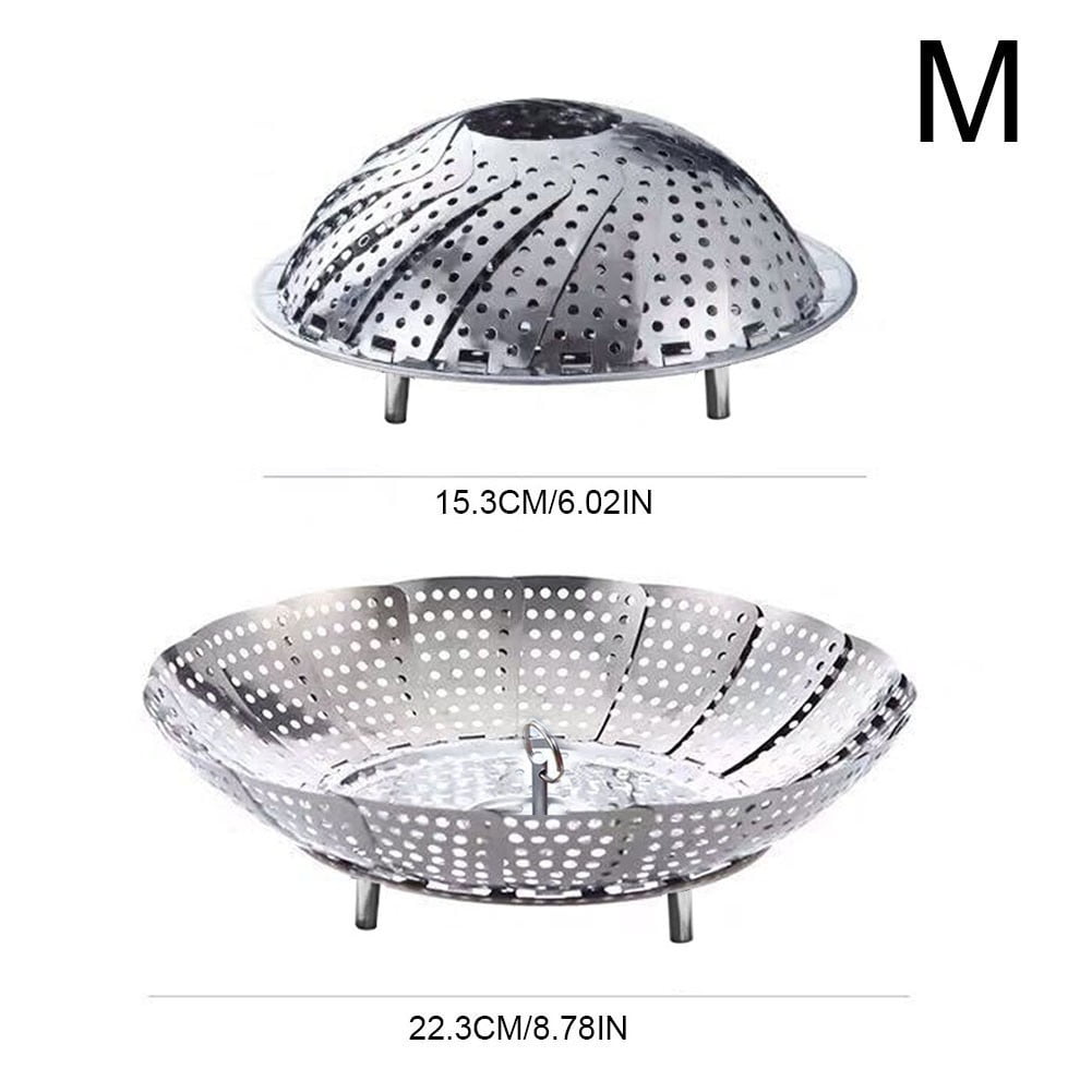 Adjustable Stainless Steel Steamer Basket for Vegetables Seafood Dim ...