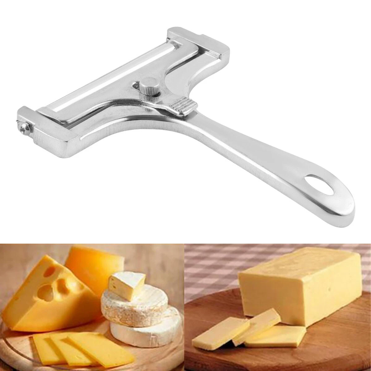 Adjustable Stainless Steel Wire Cutter Kitchen Cooking Tool Hard Cheese ...