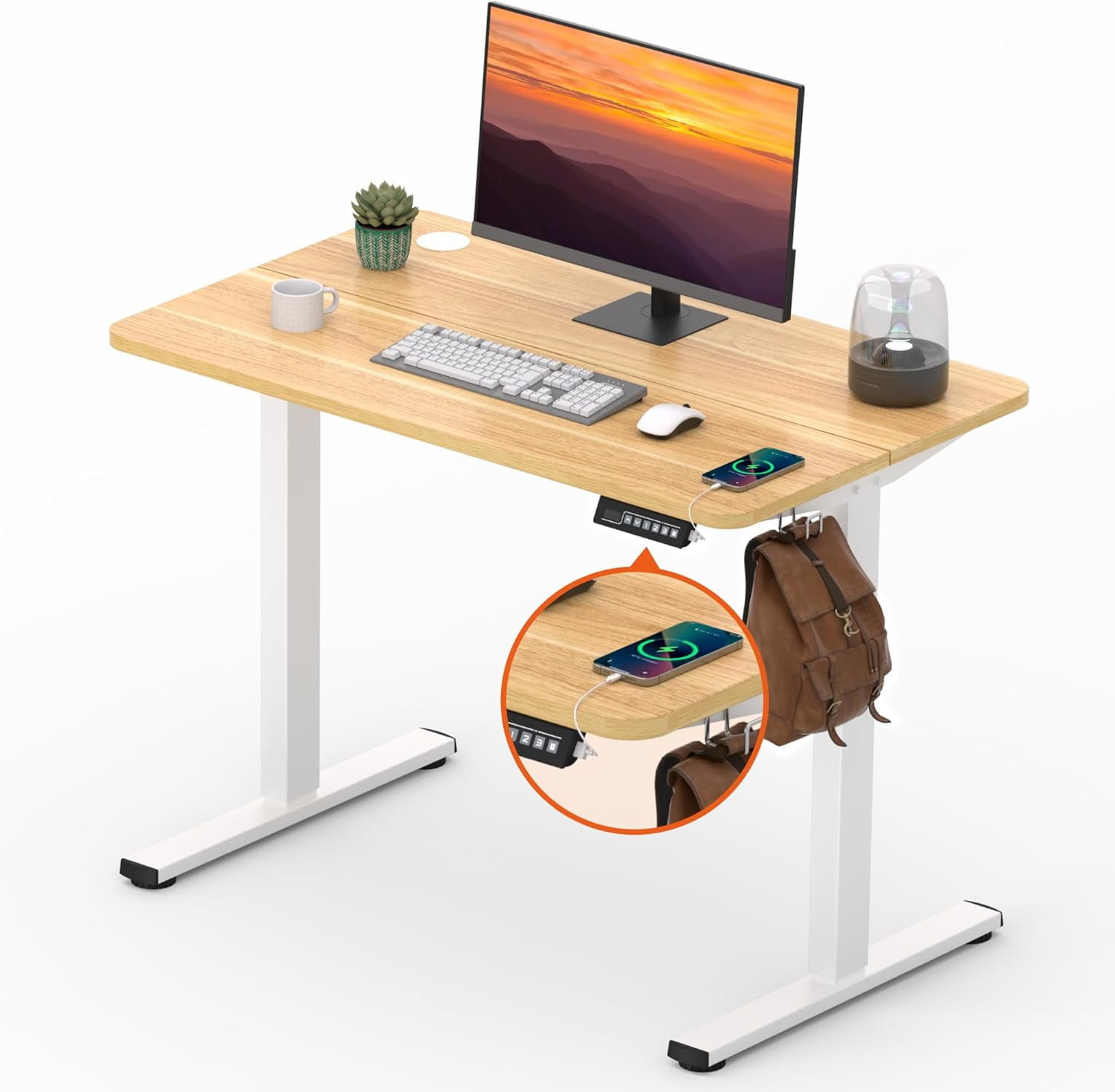 Adjustable Stand Up Desk Standing Desk 40x24 Inches Office Desk with ...