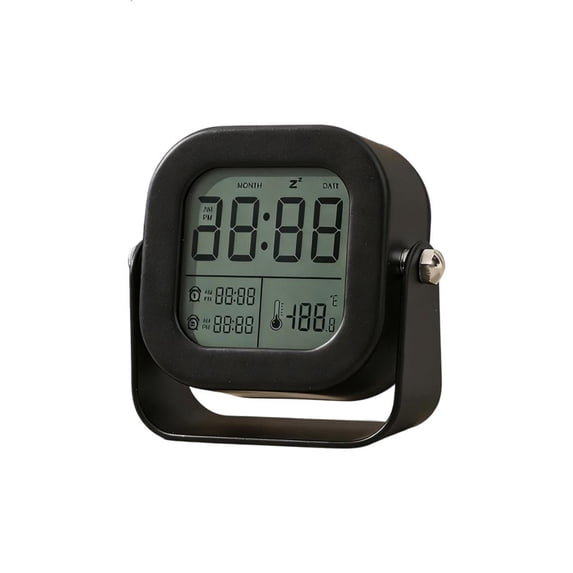 Adjustable Stand Digital Alarm Clock With Temperature Display Quiet ...