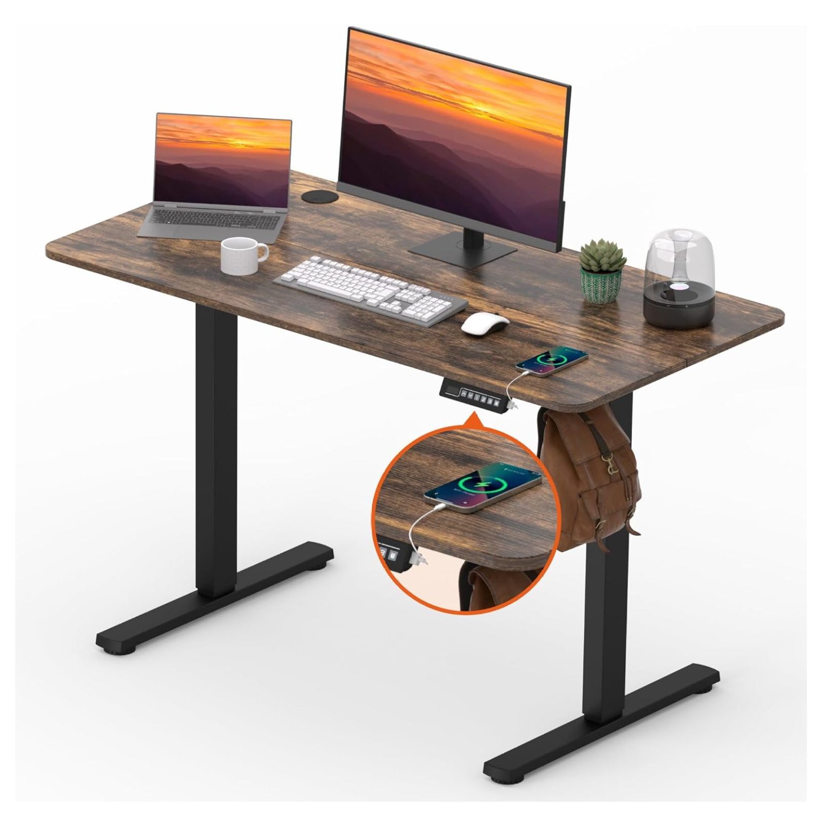 Adjustable Stand Up Desk Standing Desk, 47x24 Inches Home Office Desk ...