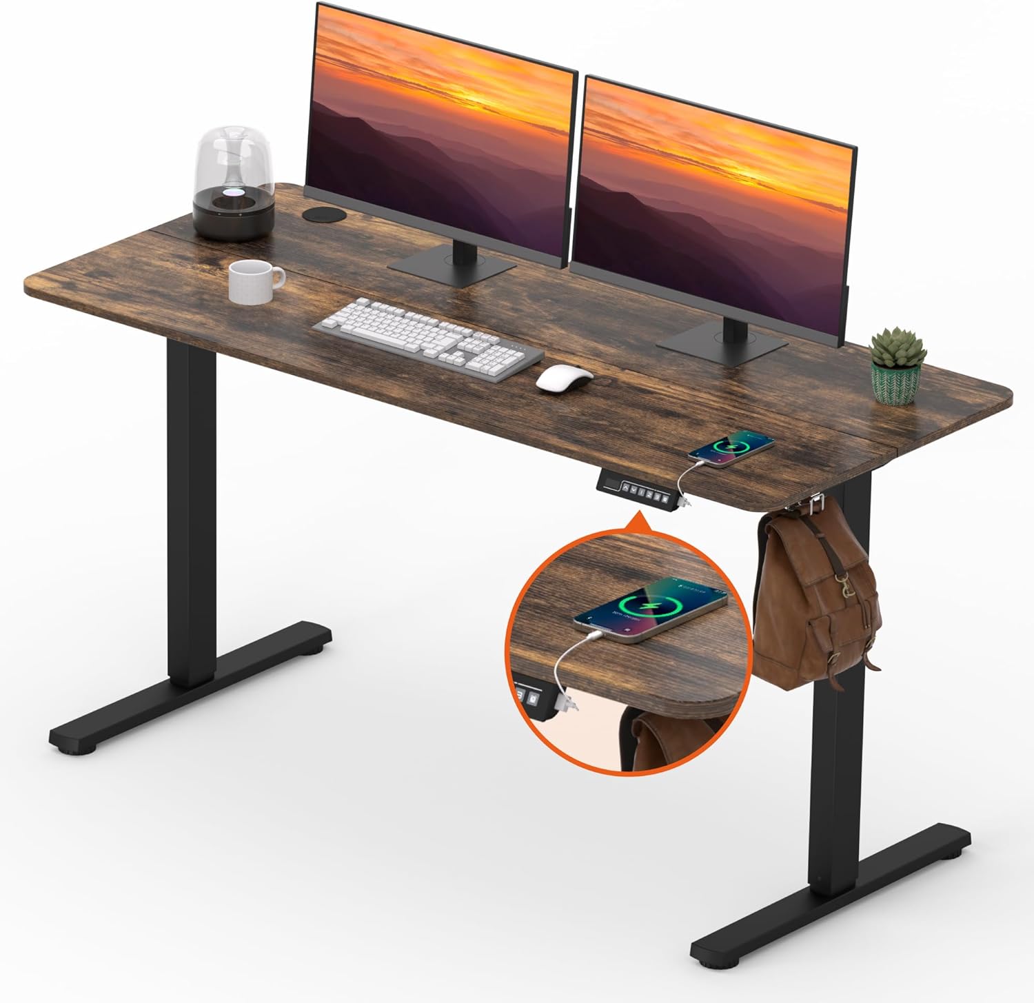 Adjustable Stand Up Desk Standing Desk, 55x24 Inches Home Office Desk ...