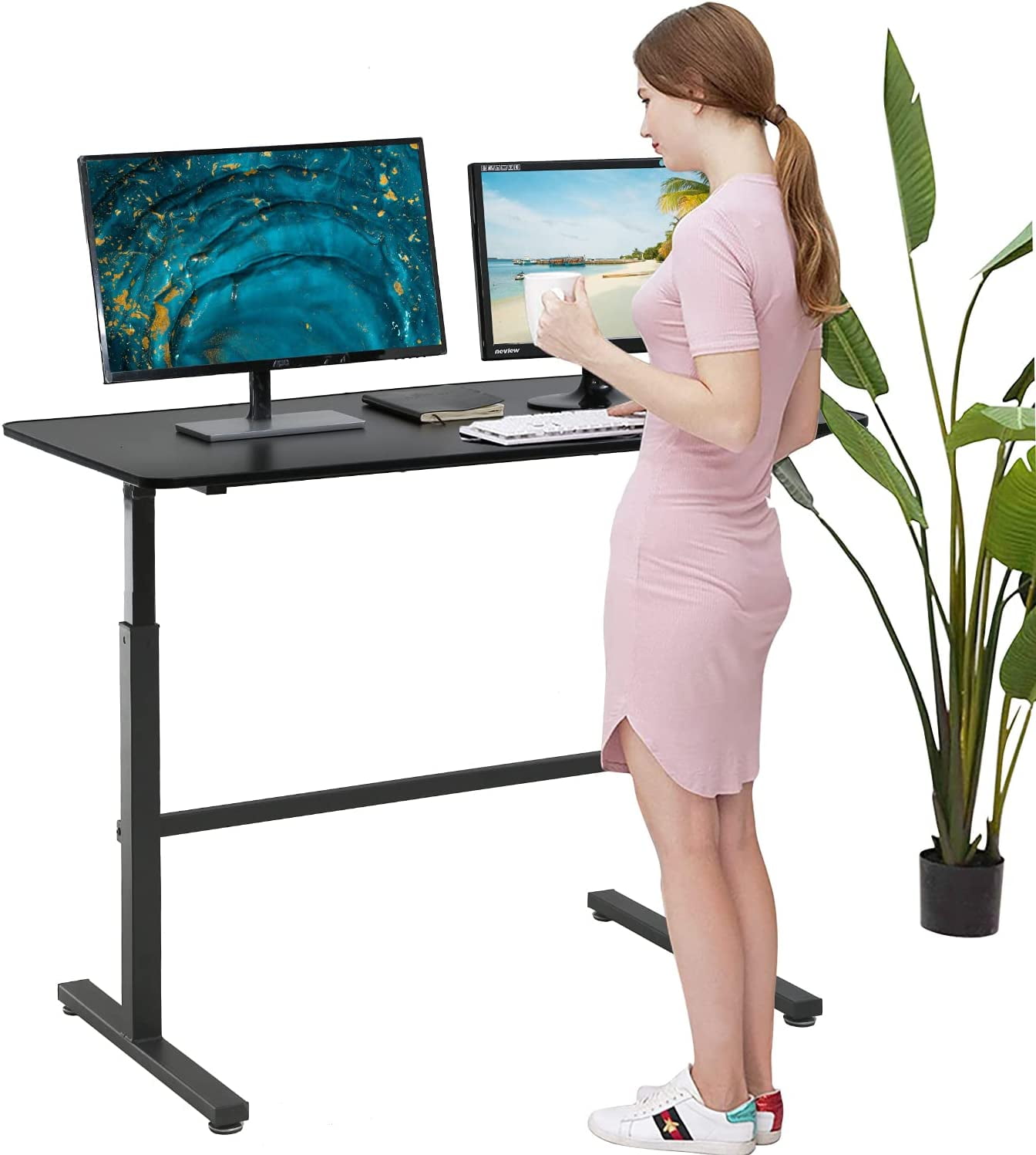 Adjustable Standing Desk, 47" Computer Desk Height Converter Desk ...