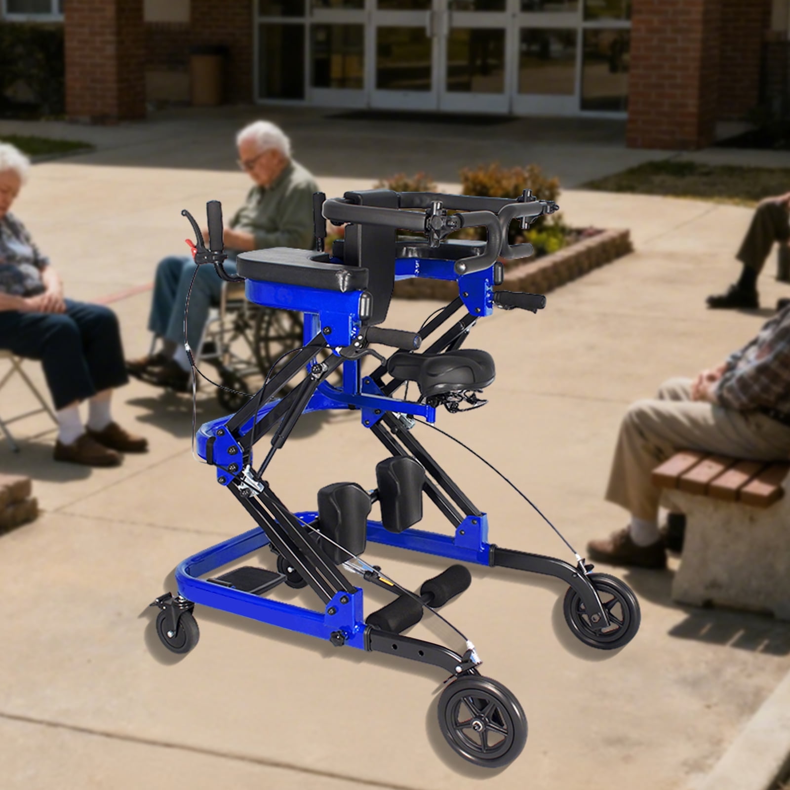 Adjustable Standing Frame for Rehabilitation, Standing Walker with Seat ...