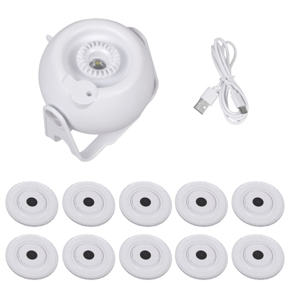Adjustable Star Projection Lamp Changeable Cards Rotating Design USB ...