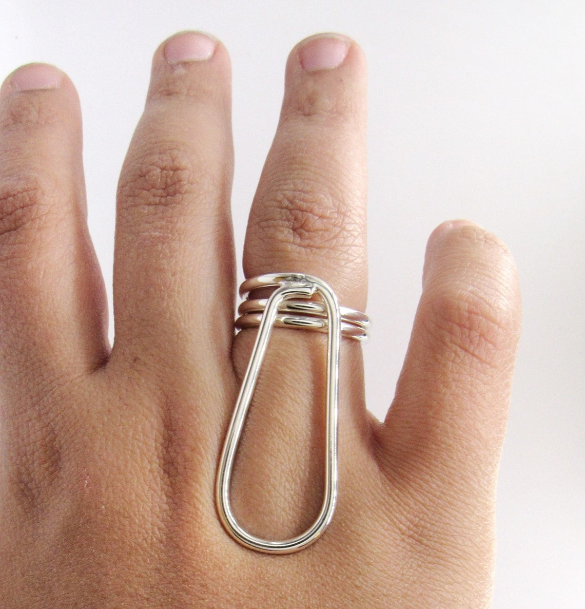 Adjustable Sterling Silver MCP Joint Splint Ring with Extensions ...