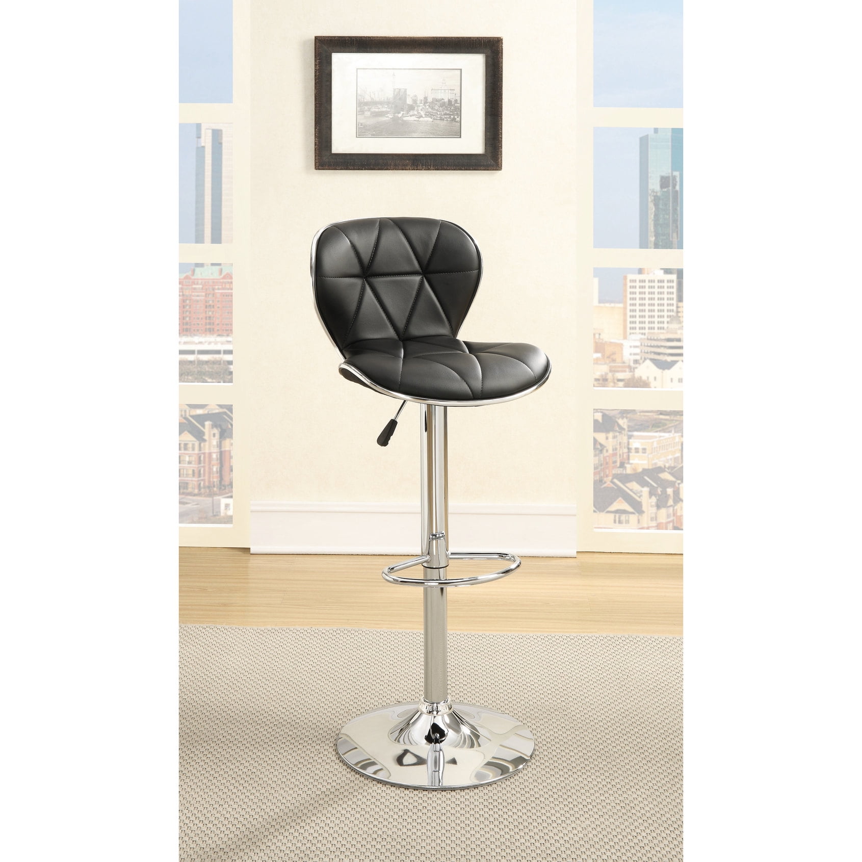 Adjustable Stool with Gas Lift - Suited for Kitchen Counter with Easy ...