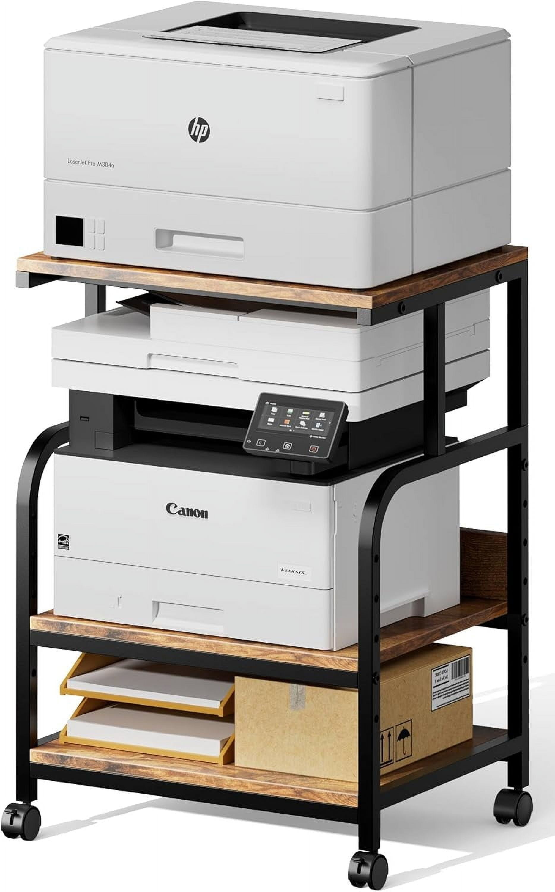 Adjustable Storage Shelf Printer Stand - 20x16 Inches Large Printer ...