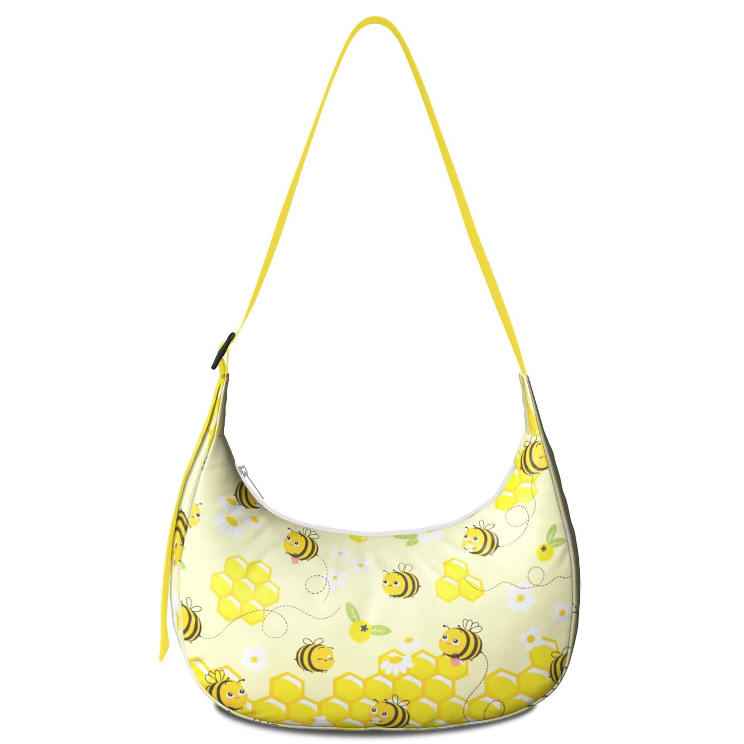 Adjustable Strap Bee Crescent Crossbody Bag for Women Mens , Cute Honey ...
