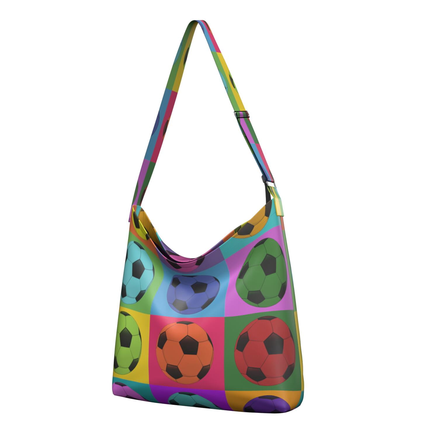 Adjustable Strap Casual Purse - Baseball & Football Print Large ...
