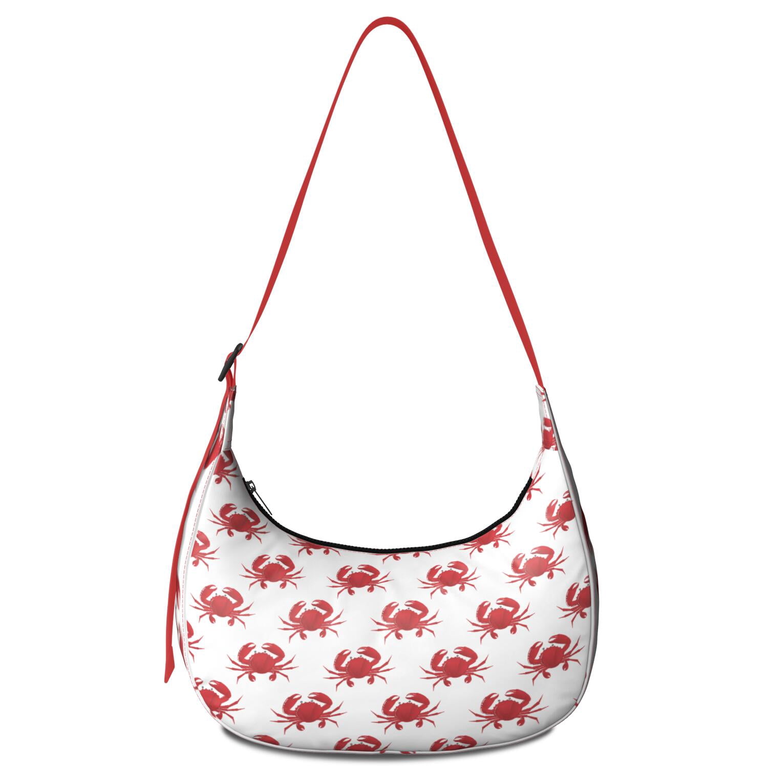 Adjustable Strap Crab Crossbody Purse, Cute Cartoon Nautical Crab Sea ...