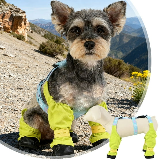 Adjustable Strap Dog Boots Winter Outdoor Walking Breathable Pet Shoes ...