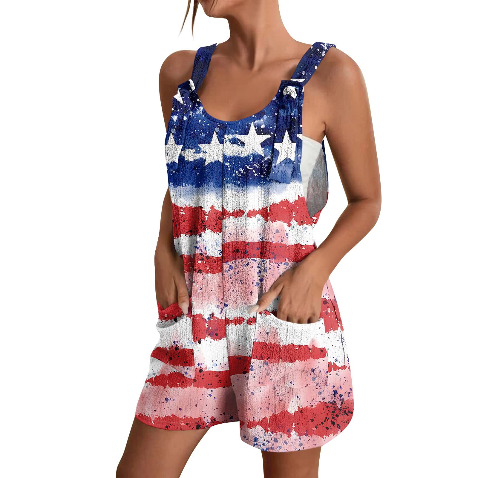 Adjustable Strap Flowy Silhouette Romper, One Piece Jumpsuits for Women ...