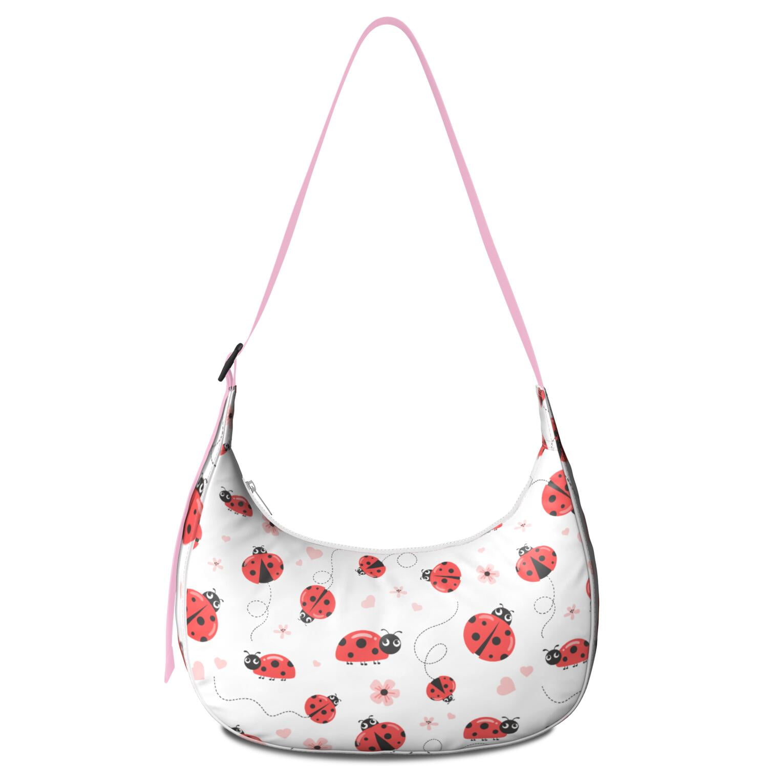 Adjustable Strap Ladybug Crescent Crossbody Bag for Women Mens, Cute ...