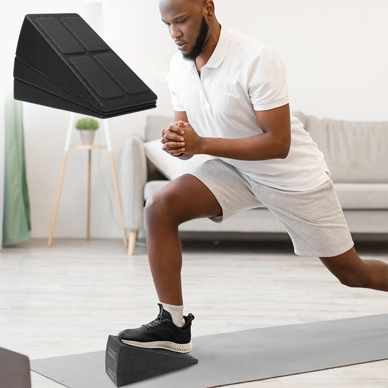 Adjustable Stretching Board,3-Piece Set Yoga Fitness Foot Stretcher Leg Workout Equipment,Squat ...