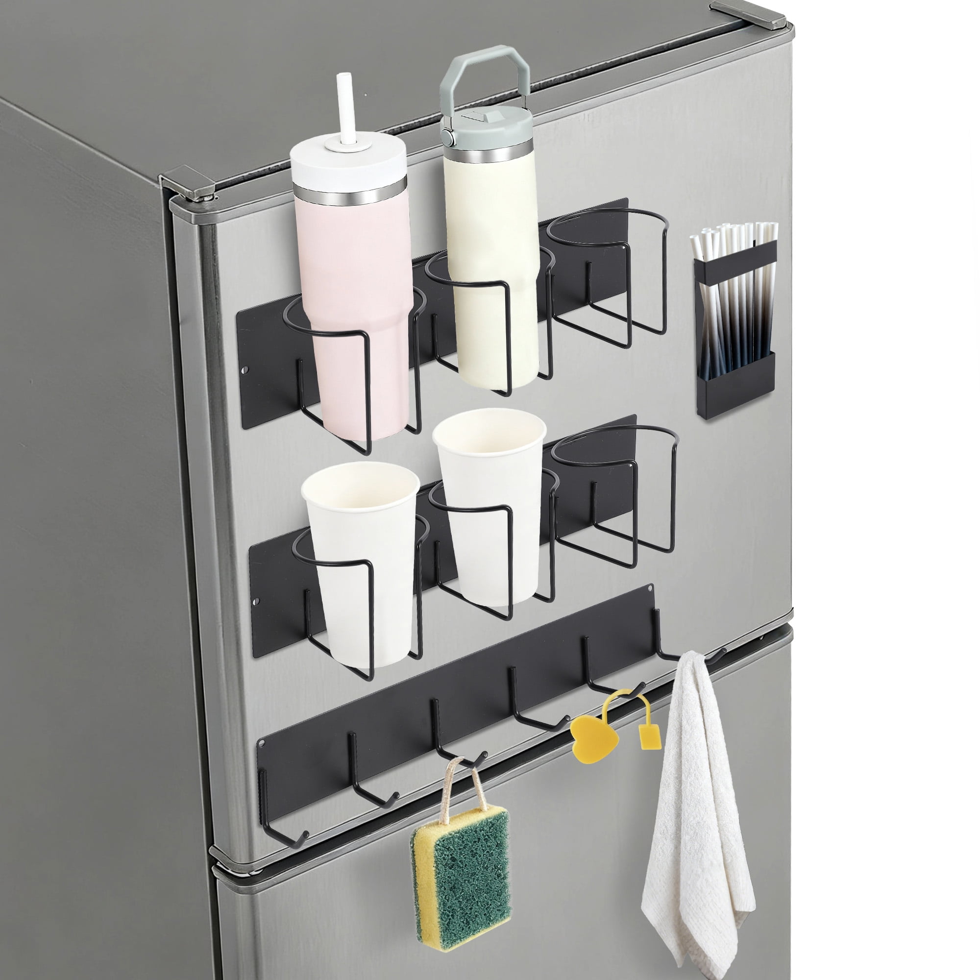 Adjustable Strong Hold for Cups, Magnetic Cup Holder for Refrigerator ...