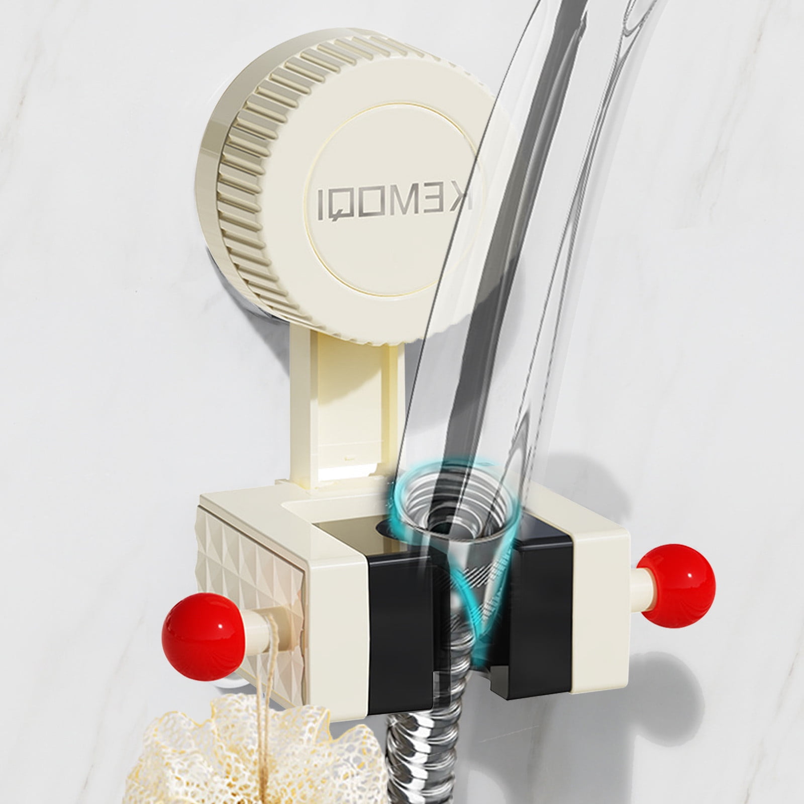 Adjustable Suction Cup Shower Bearer Shower Head Bearer Wall Mount ...