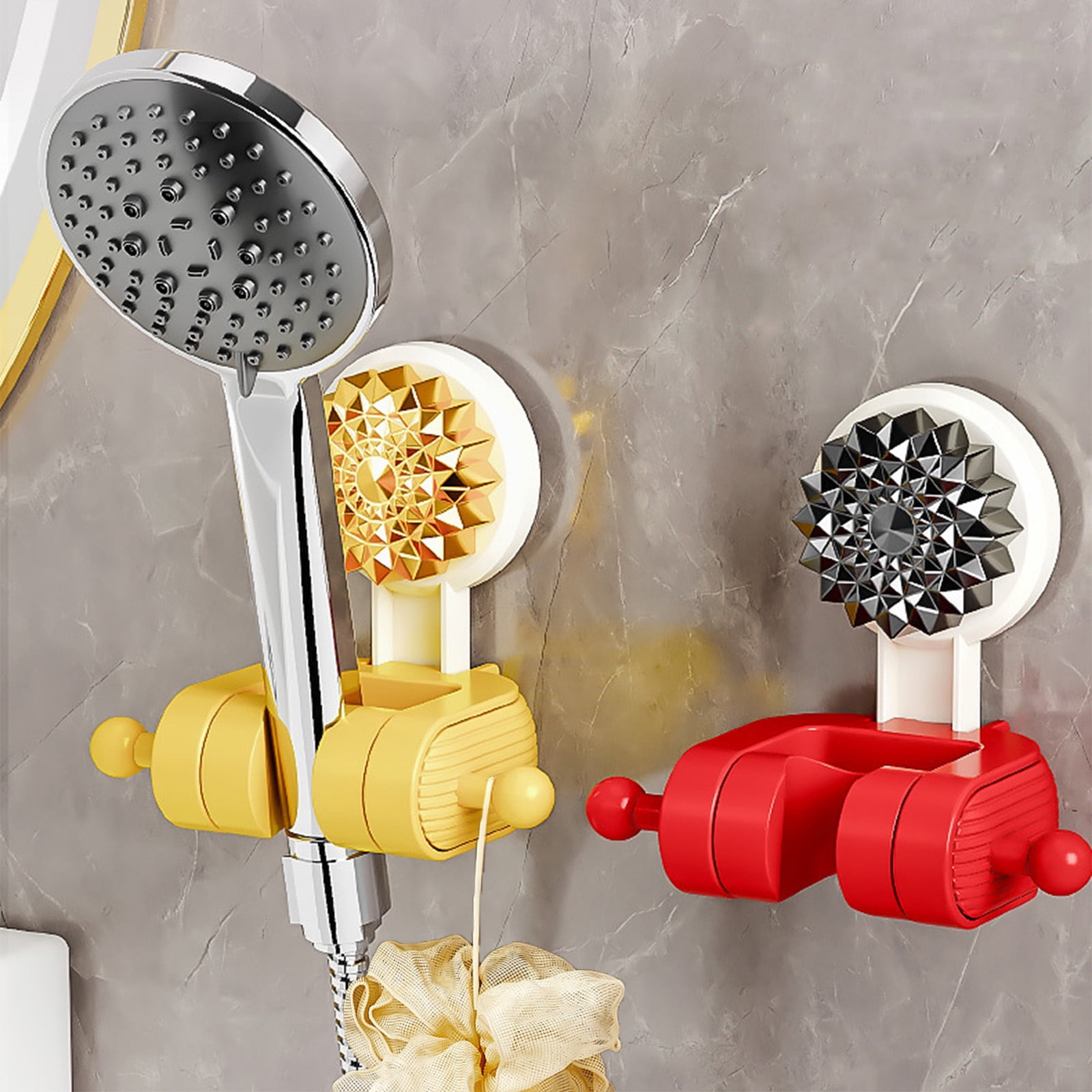Adjustable Suction Cup Shower Head Holder Wall Mount No Drilling 11 ...
