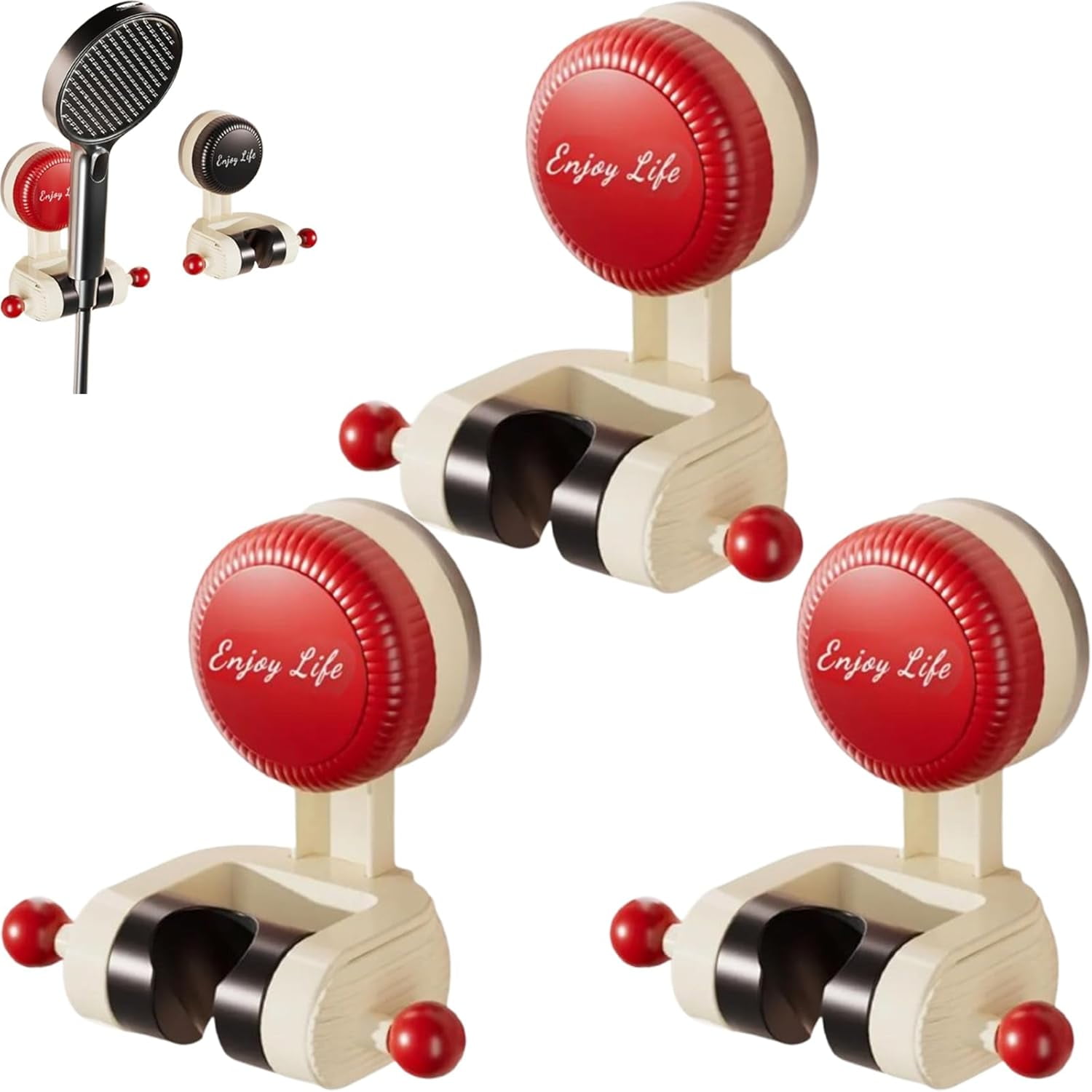 Adjustable Suction Cup Shower Holder, Bathroom Wall Mounted Head ...