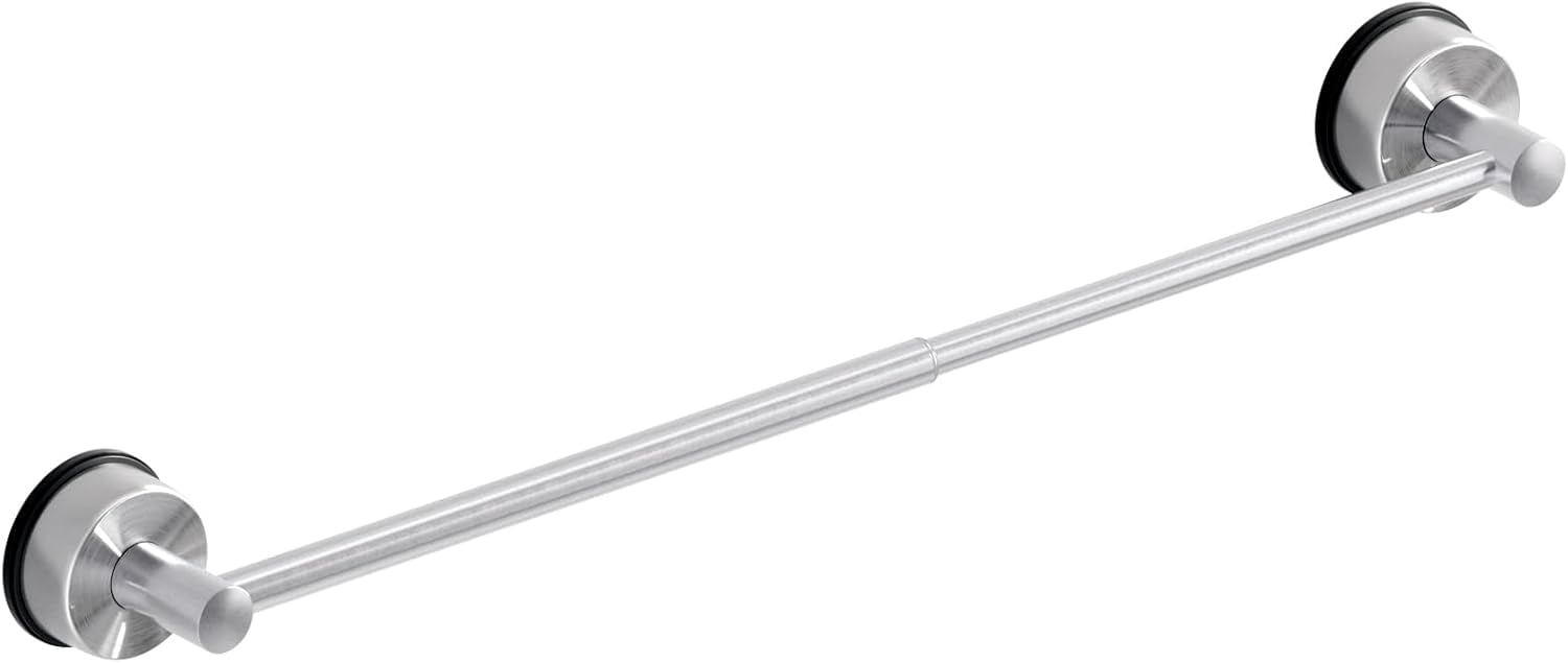 Adjustable Suction Cup Towel Bar for Bathroom Wall, 14.6-24 Inch ...