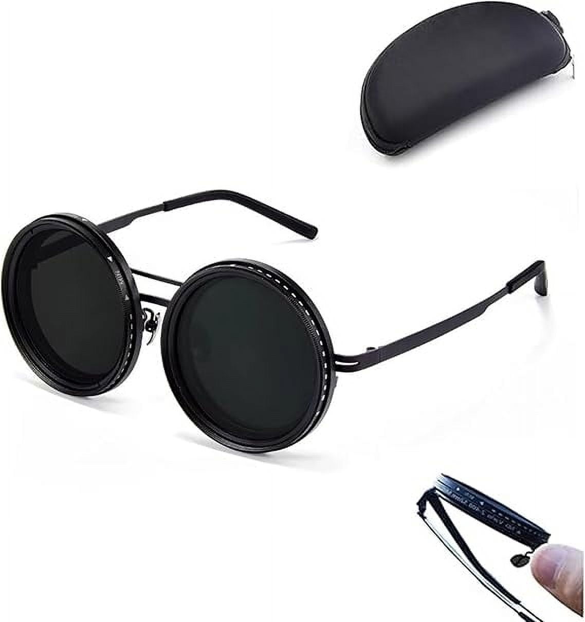 Adjustable Sunglasses, Rounded Polarized Glasses, Adjustable Tint ...