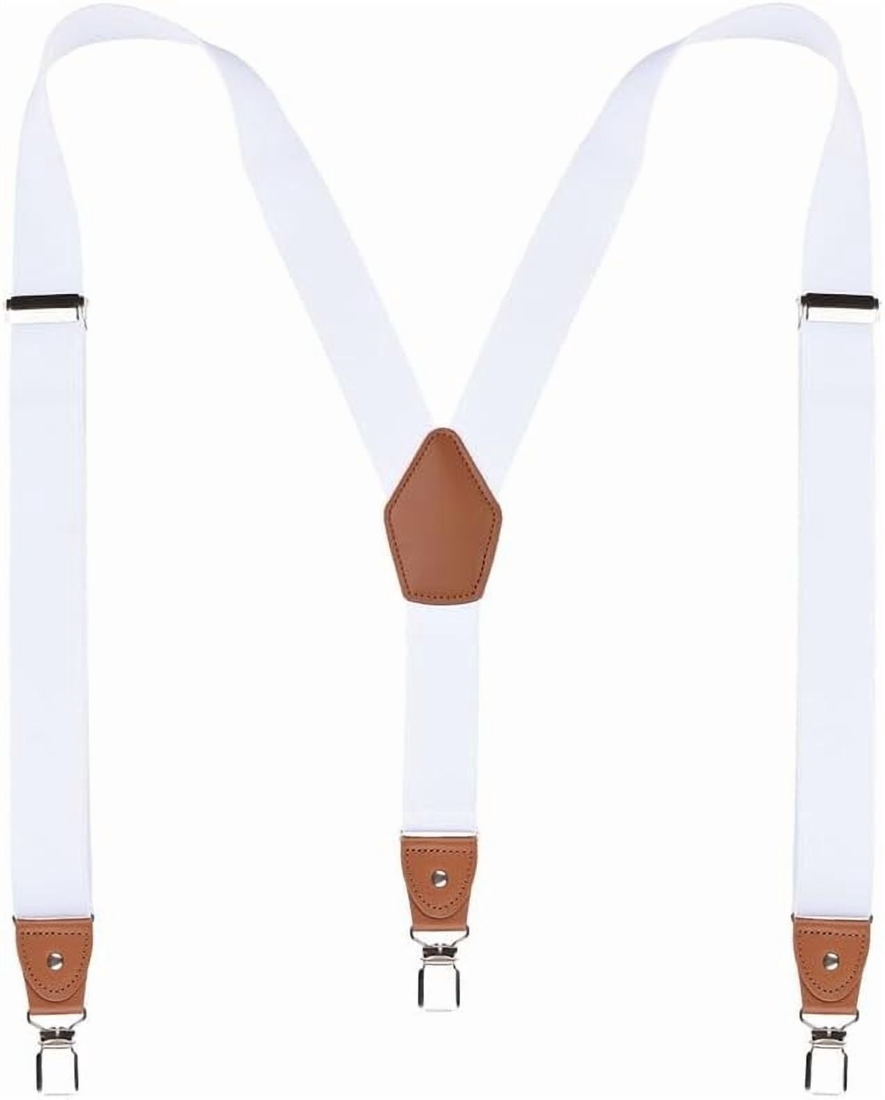 Adjustable Suspenders for Men with Strong Clips Y Back 1.4 Inches Wide ...