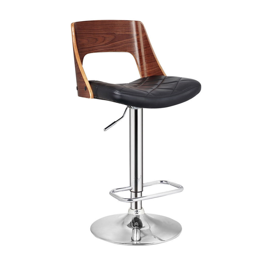 Adjustable Swivel Bar Stool - Bentwood Contemporary Design with Diamond ...