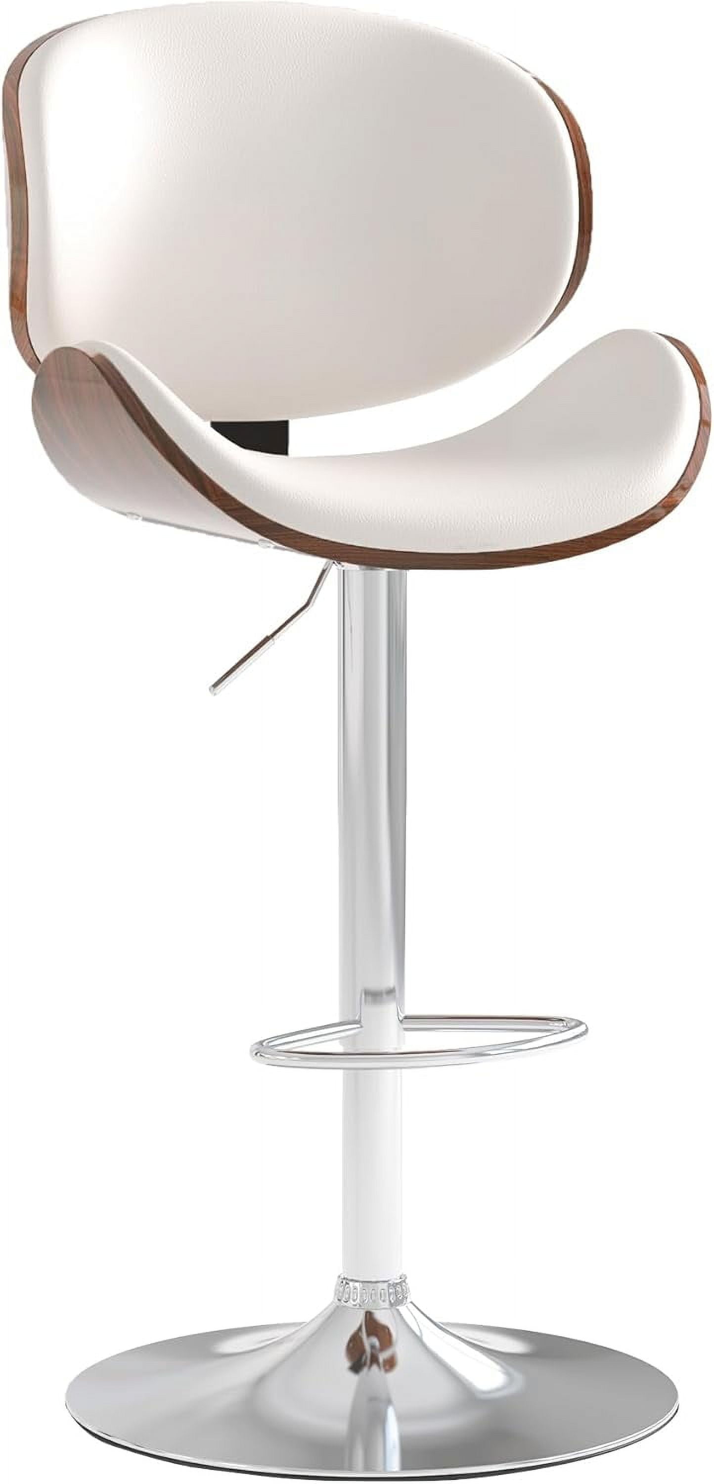 Adjustable Swivel Bar Stools 1 PC, Modern Bentwood Barstool with Large ...