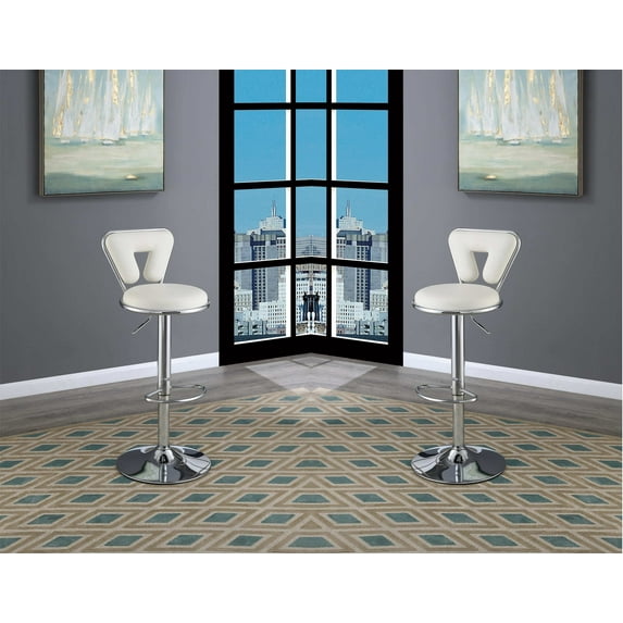 Adjustable Swivel Bar Stools, Modern Counter Height Barstools with Low ...