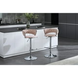 Adjustable Swivel Bar Stools / Pink Color, Metal Legs, Easy to Install ...